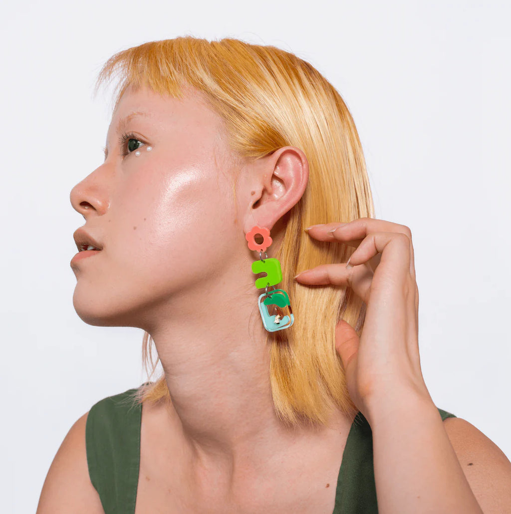 Moments in the Middle Earrings - Green – Oh Ramona