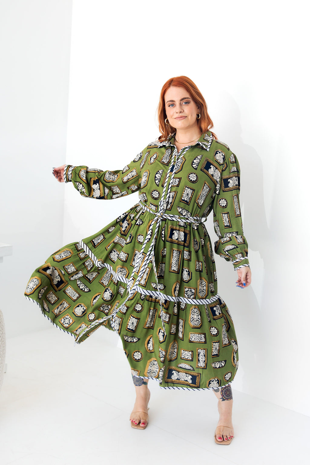 Button Down Dress in Venezia – Oh Ramona